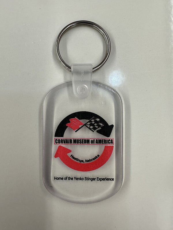 CMoA Logo Keychain - Clear or White – Corvair Museum of America